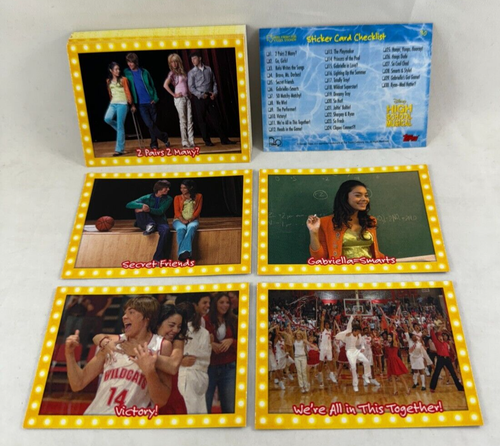 DISNEY HIGH SCHOOL MUSICAL 2007 Complete FIRST EDITION Sticker Only Set ...
