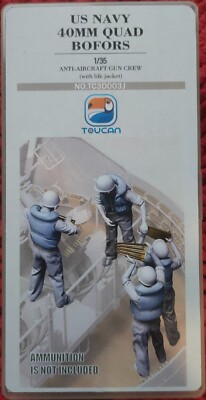 TOUCAN 1/35 U.S NAVY 40mm QUAD Bofors M42 Anti-aircraft Gun Crew Life ...