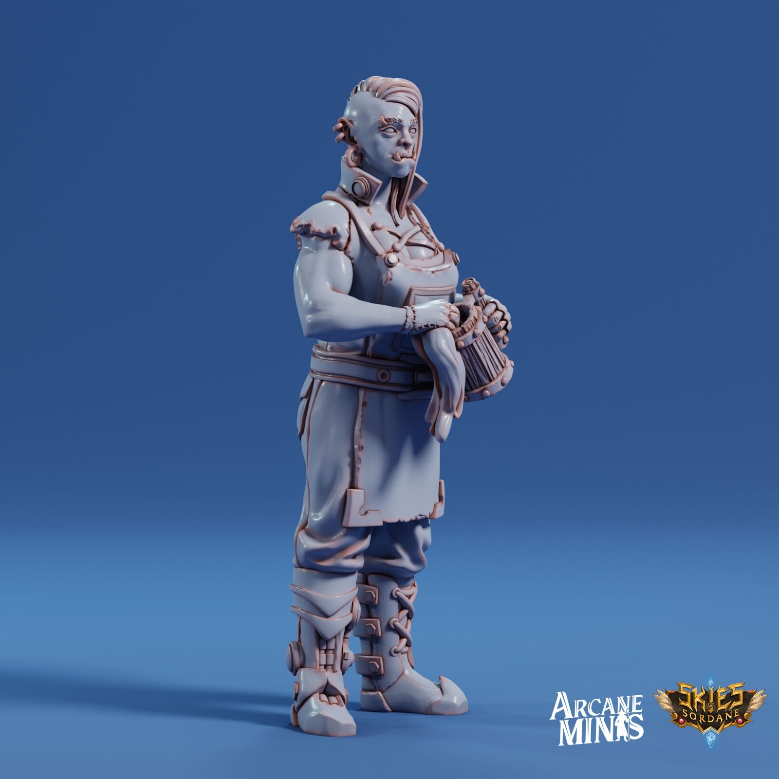 Half-Orc Tavern Owner Barmaid | Pose 1 | Dungeons and Dragons D&D ...