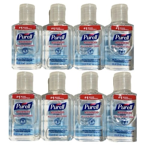 Purell Advanced Hand Sanitizer 2oz Lot of (8) Individual Travel Bottles ...