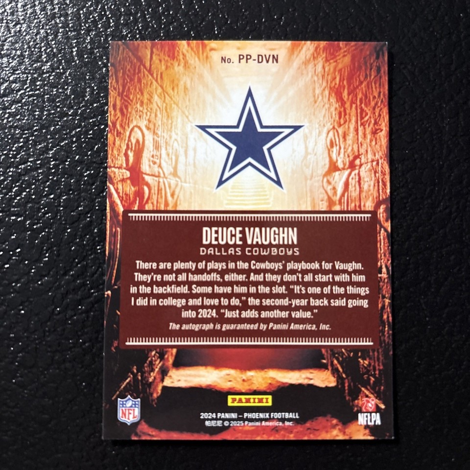 2024 Phoenix - Deuce Vaughn - Phoenician Penmanship Autograph - Dallas ...