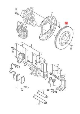 Genuine AUDI VW A6 Avant S6 Quattro A7 Sportback A8 S8 Brake Disc ...