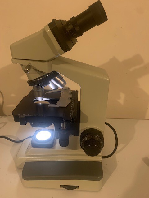 National BS-220 Binocular Microscope - 10x ocular - 4x 10x 40x 100x ...