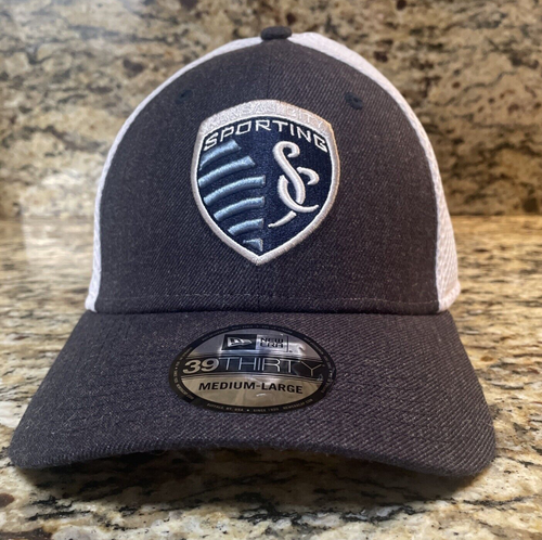 Kansas City Sporting MLS Fitted Hat Cap Men's M/L Black/ White NEW | eBay