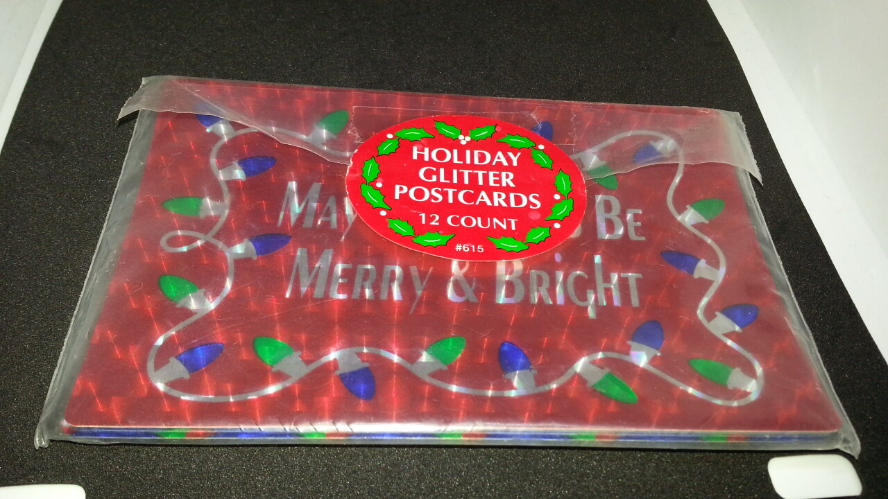 Vintage Christmas Glitter Postcards Set of 12 NEW Cards 0094 | eBay