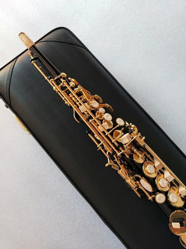 New S-901 Straight Soprano Saxophone Black Copper Bb Instrument ...