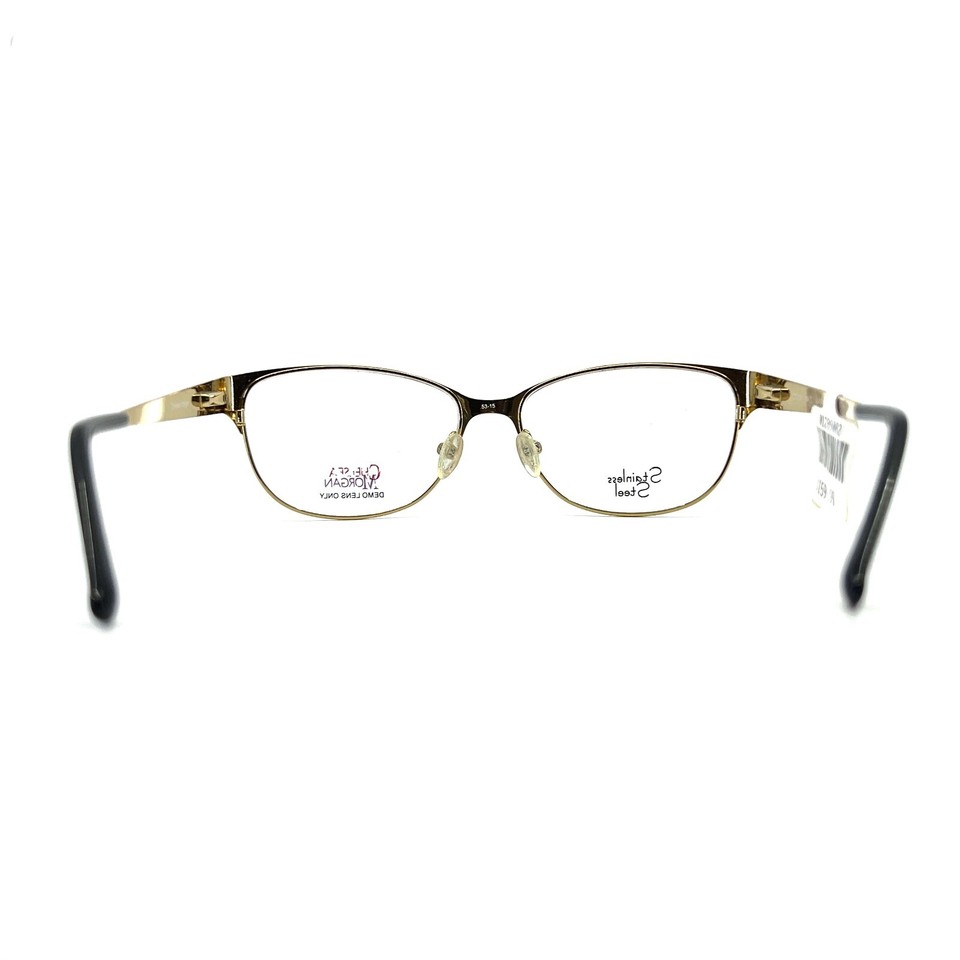 Chelsea morgan CM5004 Bk/G Eyeglasses Frames gold black metal 53-15-140 ...