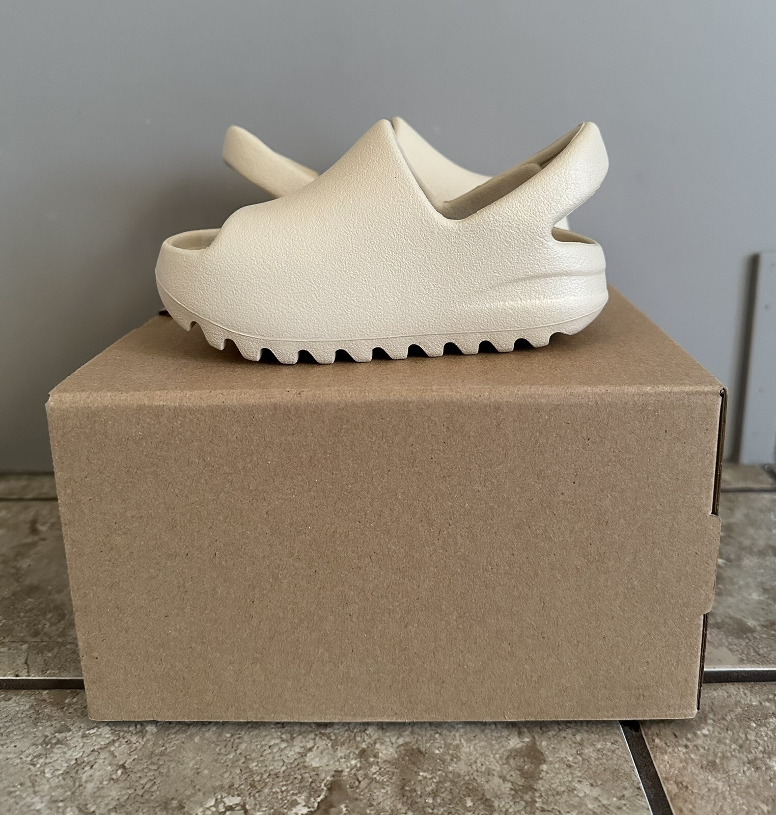 New BABY TODDLER INFANT Adidas Yeezy Slide Bone FZ5899 Infant Size 7K ...