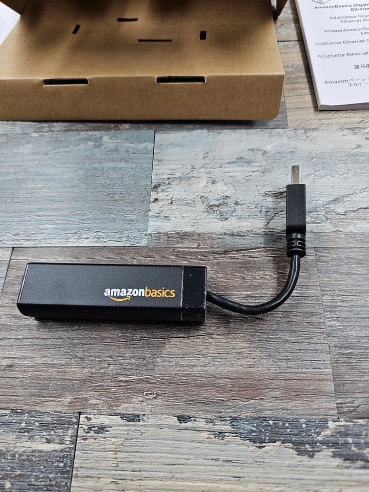 Amazon Basics USB 3.0 to 10/100/1000 Gigabit Ethernet Internet Adapter ...