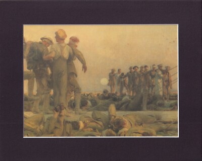 8X10" Matted Print Picture Art of War: John Singer Sargent, Gassed | eBay
