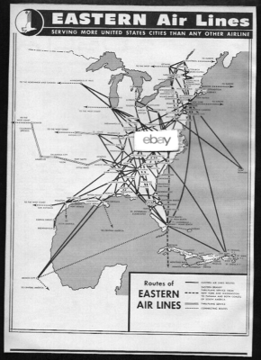 Eastern Airlines Route Map