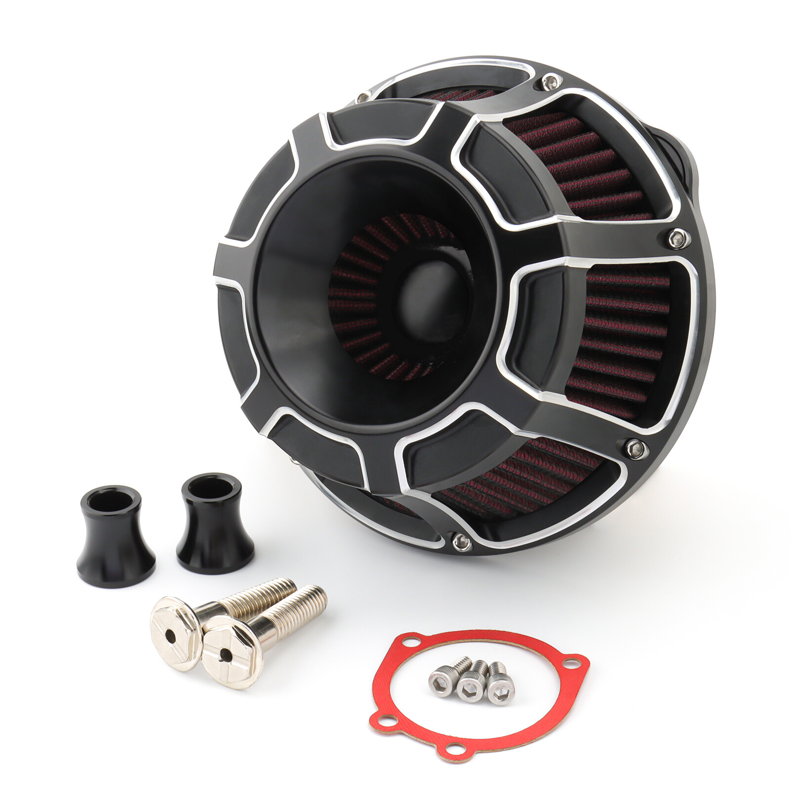 CNC Air Cleaner Intake Filter Kit For Harley Sportster 883 1200 Forty ...