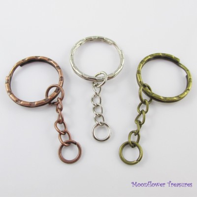 Key Ring findings for DIY add charms Choose from silver copper or ...