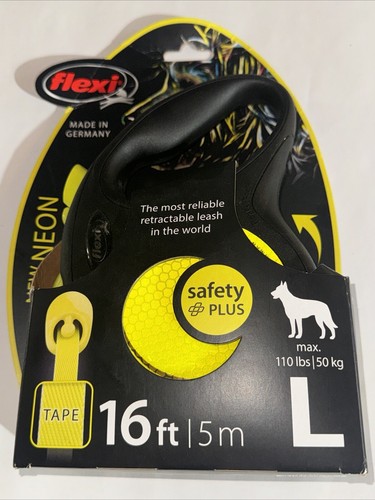 FLEXI New Neon Retractable Dog Tape Leash 26ft for Large Dogs up to ...