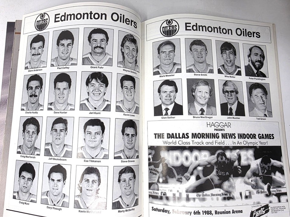 1987 NHL Goal Magazine Edmonton Oilers vs Detroit Red Wings in Houston ...