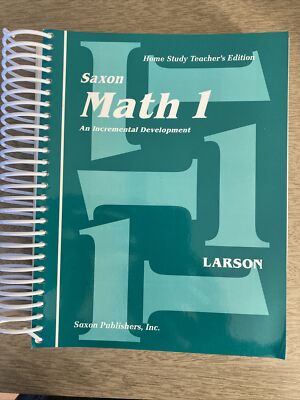 Saxon Math 1 Home Study Teacher's Edition 1994 Larson Homeschool ...