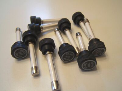 BUSSMANN GRF-10 CAPPED FUSES. 5 LOT 10A-300V. FITS 'HLR' CARRIER.NEW ...
