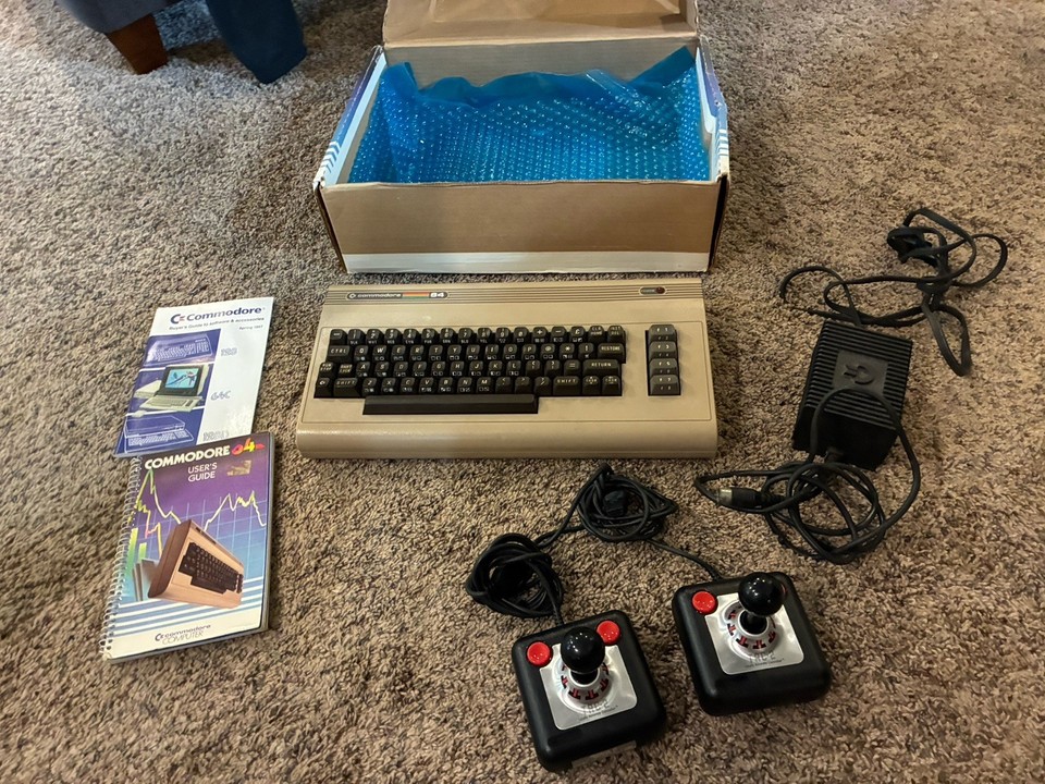 Commodore 64 Computer In Original Box With Cords, Manuals Works! | eBay