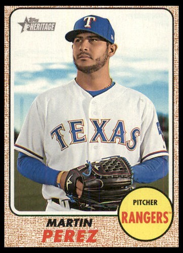 2017 Topps Heritage #555 Martin Perez Texas Rangers | eBay