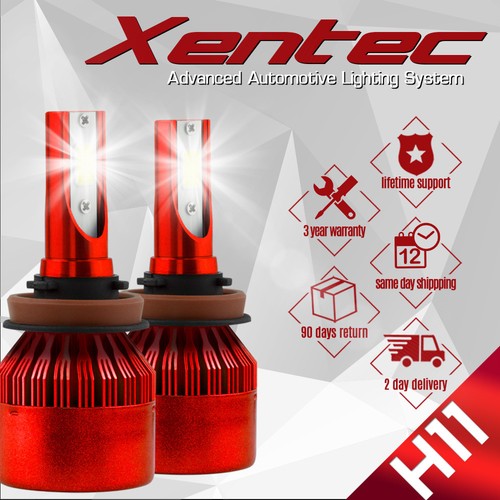 2X H11 H8 H9 80W 8000LM T1 Car Turbo LED Headlight Kits Light Bulbs ...