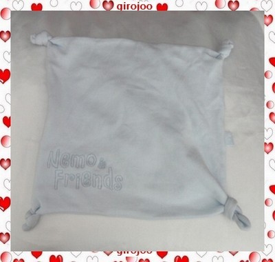 Doudou Carré Plat Bleu Nemo Friends Fermeture Eclair Nemo | eBay