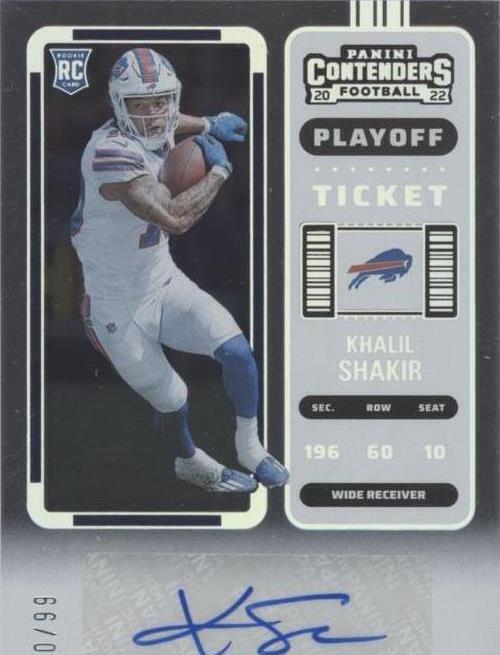 2022 Panini Contenders - Rookie Ticket Khalil Shakir #219 Playoff Ticket /99 (AU, RC) for sale ...