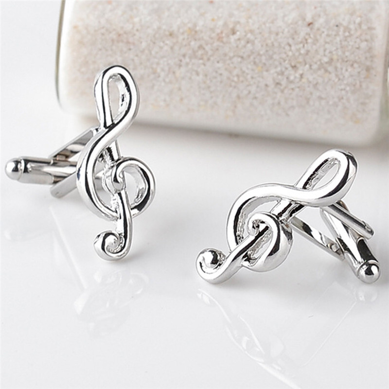 1Pair Cufflinks Music Note Cufflink Men's Gifts Creative New Fashion ...