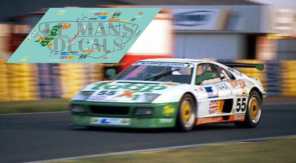 Decals Ferrari 348 Le Mans 1994 1:32 1:43 1:24 1:18 slot Repsol Totip ...