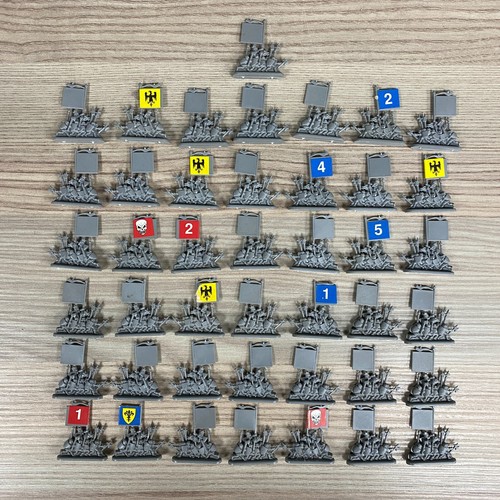 MIGHTY EMPIRES ARMIES X 43 ARMY EMPIRE TOKENS 1990 GAMES WORKSHOP ...