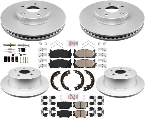 For Toyota 2012-2017 Camry Coated Front & Rear Disc Brake Rotors ...