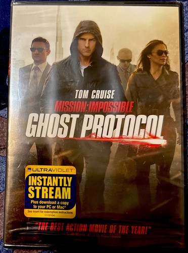 Mission: Impossible: Ghost Protocol (DVD, UV Copy, 2011) Tom Cruise-NEW ...