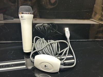 USB Microphone White for Playstation Wii XBox ICES-003 Konami Logitech ...