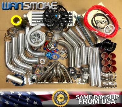 T4 Turbo Kit T76 Turbocharger 3"Vband for 2JZGE 93-05 Supra IS300 GS300 ...