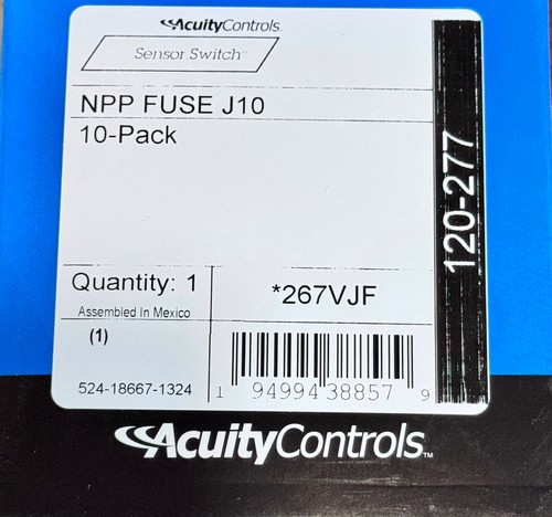 10 x nLight Acuity Controls NPP Power Relay Pack Fuses, J10 267VJF 20A ...