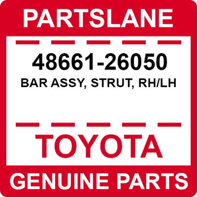 48661-26050 Toyota OEM Genuine BAR ASSY, STRUT, RH/LH | eBay
