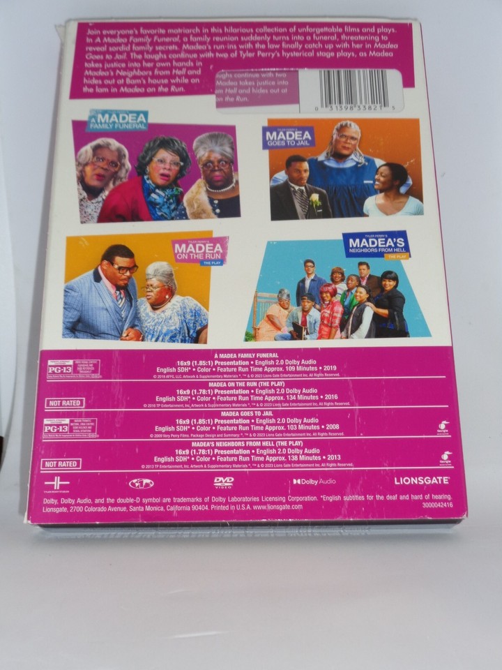 Tyler Perry Madeas 4 Film Collection DVD Brand New ! | eBay