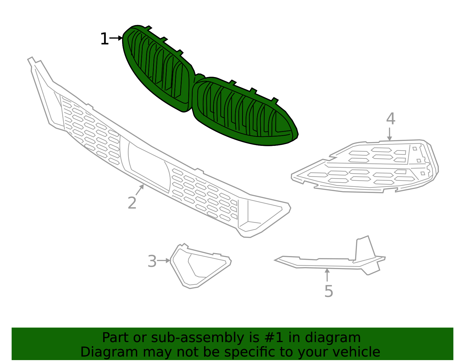 Genuine BMW Upper Grille 51138080611 | eBay