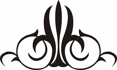 Custom Graphic Center Scroll Pinstriping Decal #32 Pair (2 Decals) 9.75 ...