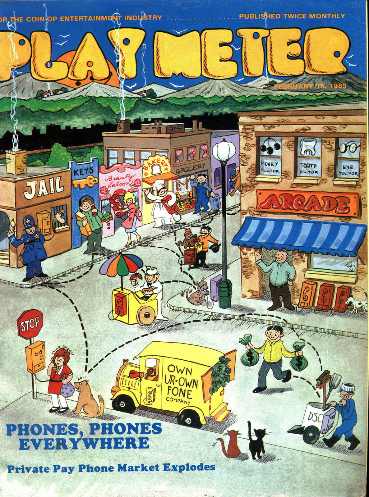 PLAY METER Magazine FEB 15 1985 - Arcade Video Game Playmeter | eBay