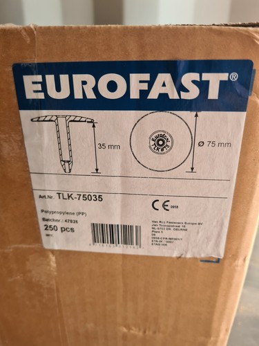 Eurofast TLK-75 Plastic Tube Washer - Box Of 250 - 35mm long 75mm ...