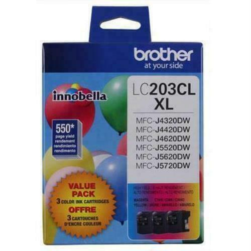NEW OEM - BROTHER LC203CL 3-PACK COLOR INK CARTRIDGES - LC2033PKS 2027 ...