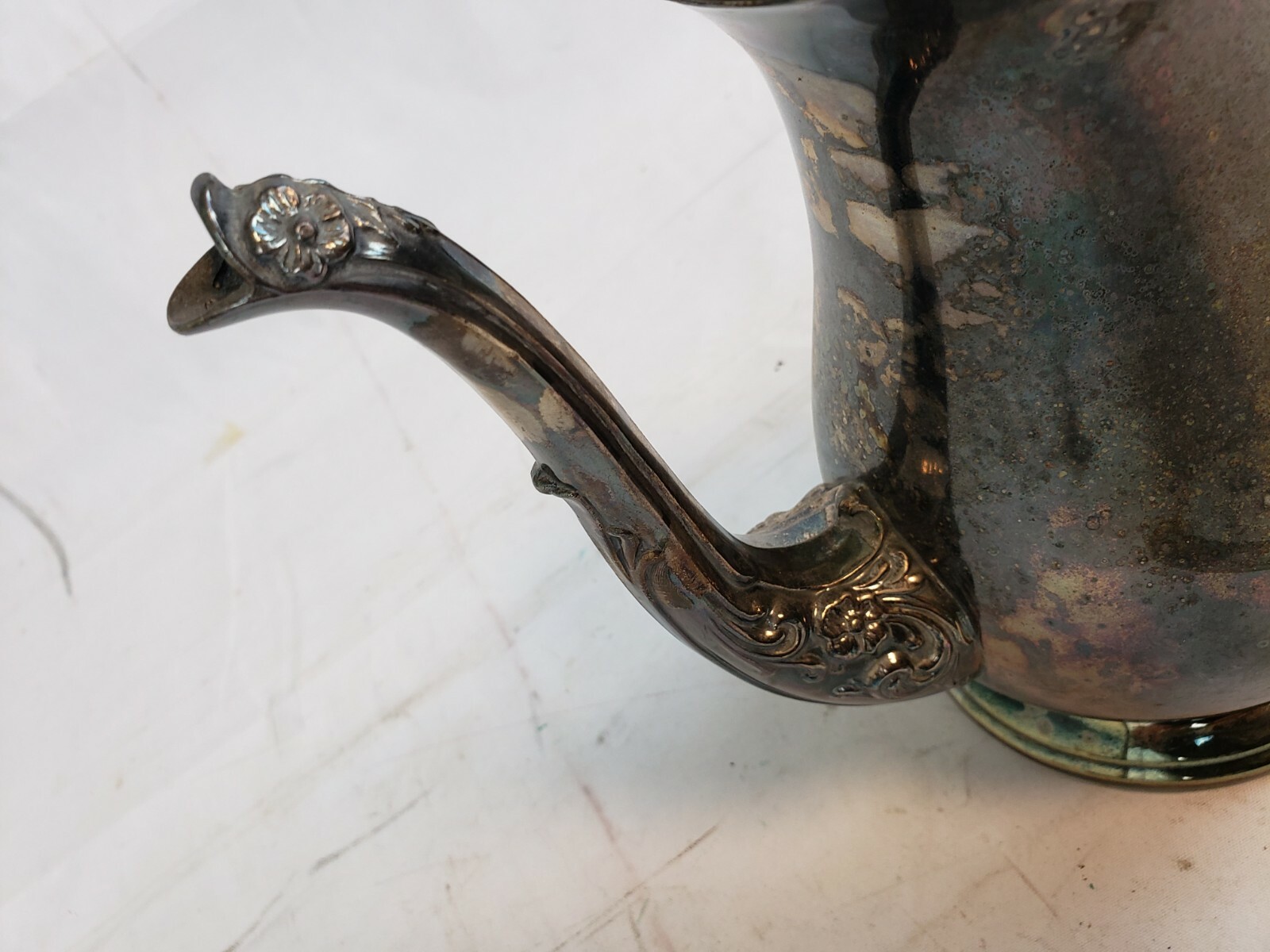 Vintage Pilgrim Silverplate Tea Coffee Pot With Floral Design A48 | eBay