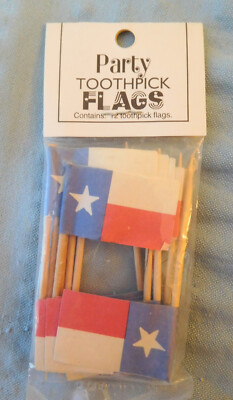 TEXAS flag Party Toothpick Flags sealed pkg of 12 | eBay