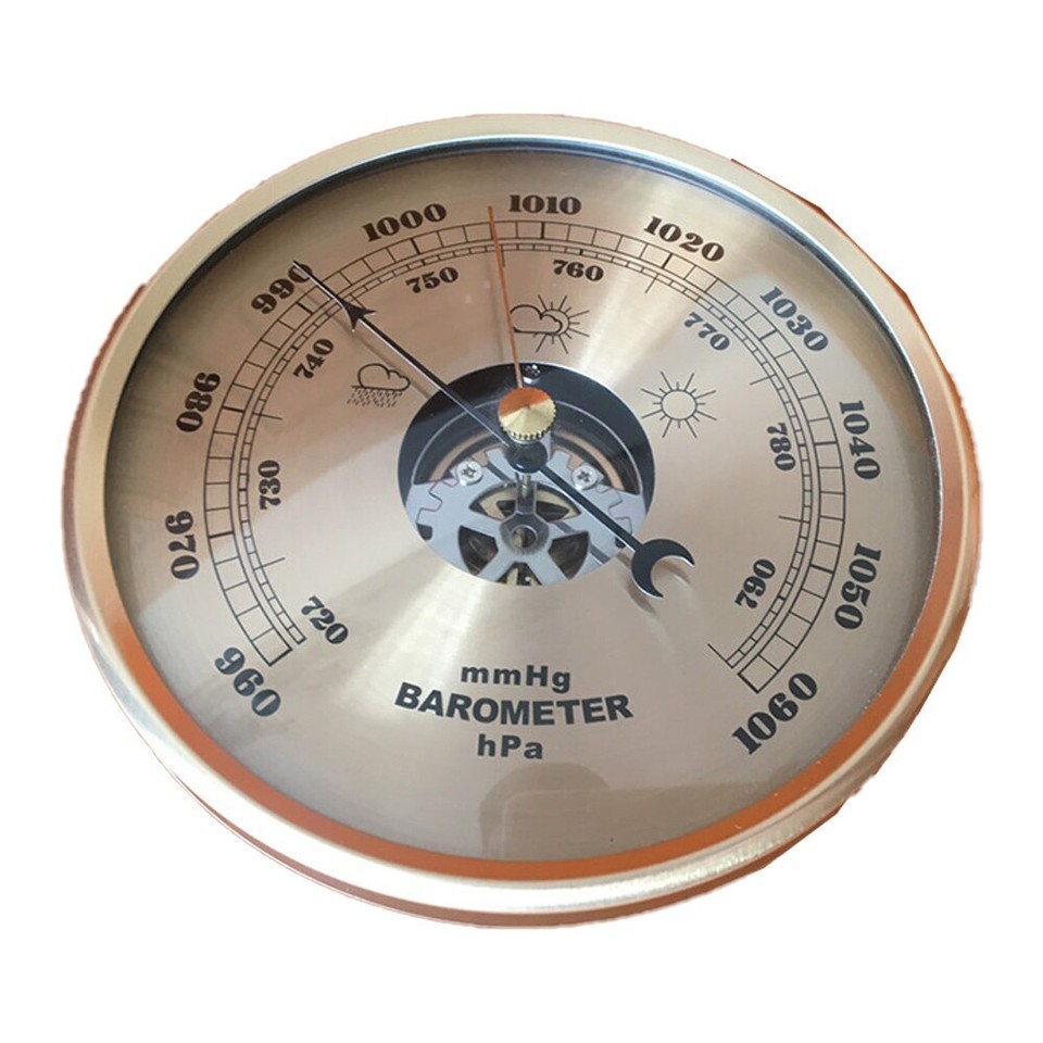 1pcs 108mm Wall Mounted Barometer Round Dial Weather Station mmHg/hP ...