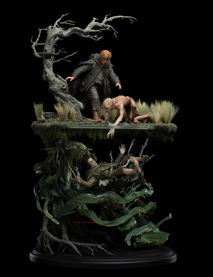 Weta The Lord of the Rings The Dead Marshes Gollum Frodo Sam 1/6 Statue ...
