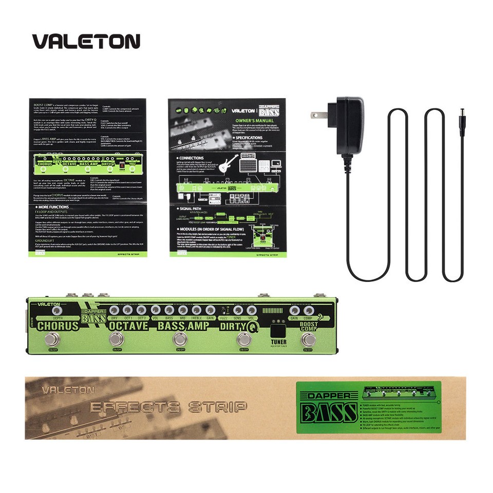 Valeton Dapper Bass Guitar Multi Effects Pedal Strip Bass Tuner Chorus ...
