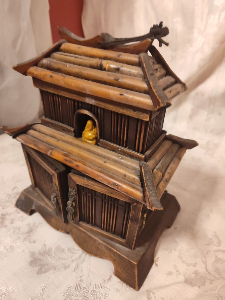Thai Table Top Spirit House With A Buddha In The Window Vintage Asian ...