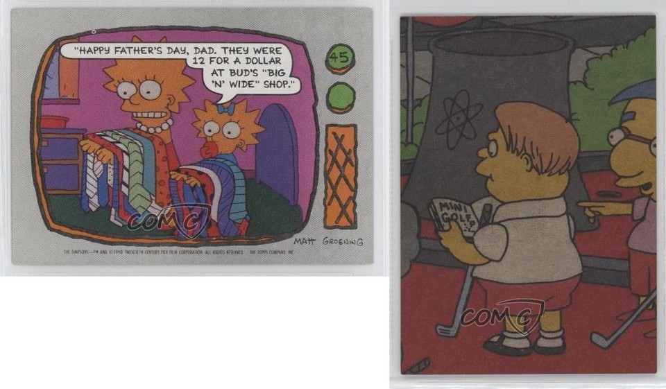 1990 Topps The Simpsons Maggie Simpson Lisa Happy Father's Day Dad… #45 ...
