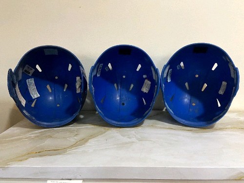 Lot 3 Empty Riddell Revo Speed Football Helmet Shells Blue Youth Size ...