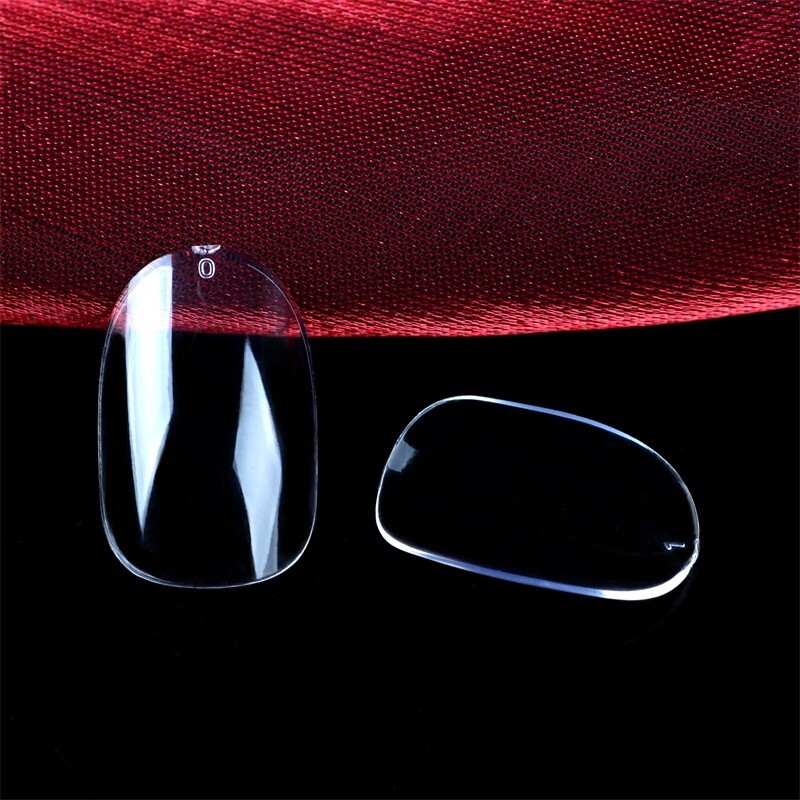 500pcs/bag Short Oval Round Head False Nail Tips Fake Nails for Flat ...